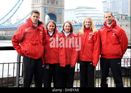 (L-R) Lee Merrien Louise Damen Claire Hallissey Liz Yelling and ...