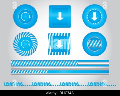 Progress loading bars. Vector Stock Photo - Alamy