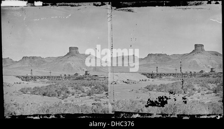 Green River Butte and bridge. Sweetwater County, Wyoming Stock Photo ...