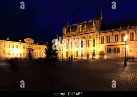 The City Hall exterior, Burg Square, Bruges City, West Flanders ...