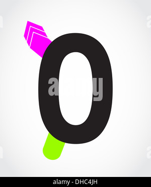 decorative origami number with special design - three Stock Photo - Alamy