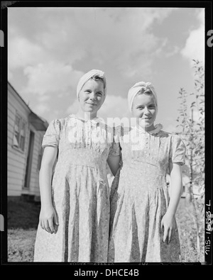 Twin daughters of miner. Koppers Coal Division, Kopperston Mine ...