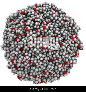 Tetrahydrofuran (THF) molecule, chemical structure. Used as a chemical ...