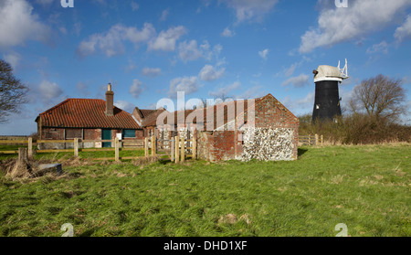 Tall Mill Drainage Mill at Upton, Norfolk, United Kingdom, by the River ...