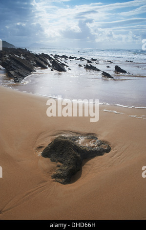 Rock on the beach Bidart France Stock Photo - Alamy