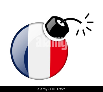 France Burning Fire Flag War Conflict Night 3D Stock Photo: 73705814 ...