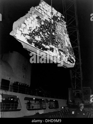 Wreckage from the space shuttle Challenger, STS-51L mission, retrieved ...