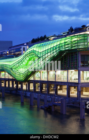 Illuminated building, Les Docks Cité de la Mode et du Design. Institute ...