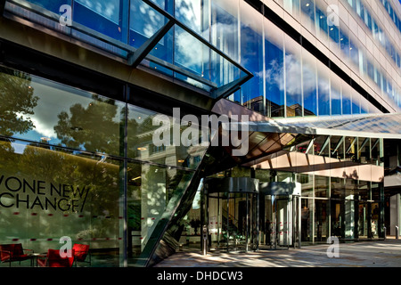 The entrance to One New Change shopping centre London Stock Photo - Alamy