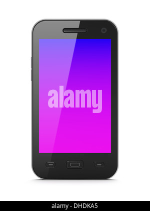 Beautiful smartphone on white background Stock Photo - Alamy