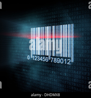 Pixeled barcode illustration Stock Photo - Alamy