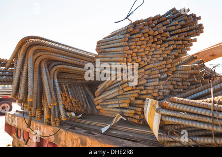 Steel rebar bundles Stock Photo - Alamy
