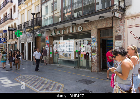 Shopping street in Ronda, Spain Stock Photo - Alamy