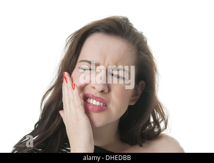 Toothache, Woman with Tooth Infection. Woman suffering from toothache ...