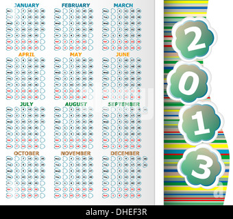 Simple 2013 year calendar Stock Photo - Alamy