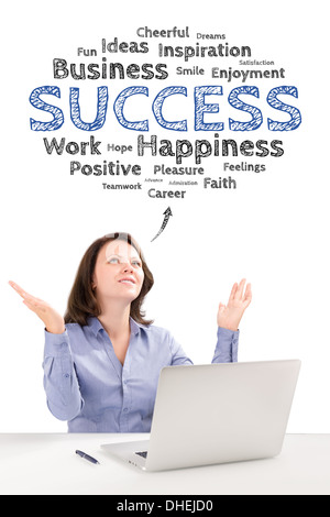 Businesswoman in success business concept Stock Photo - Alamy