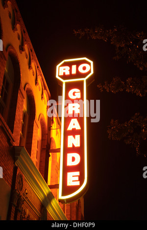 Rio Grande Neon sign Stock Photo - Alamy