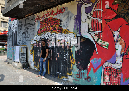 graffiti of martyrs of the Egyptian revolution, Mohamed Mahmoud Street ...