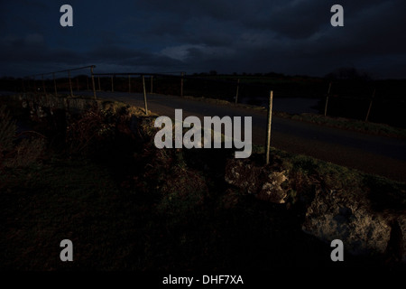 Delphi Clapper Bridge near St Breward on Bodmin Moor Cornwall England ...