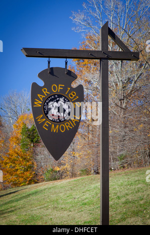 Sign along the historic Natchez Trace Parkway, Tennessee USA Stock ...