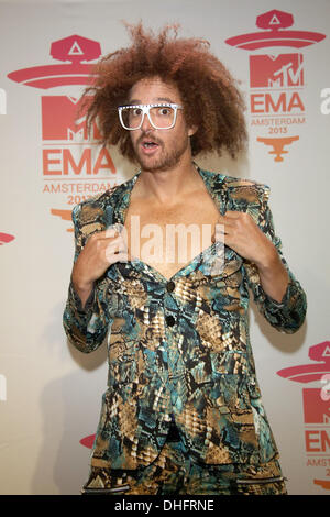 Amsterdam, Netherland. 09th Nov, 2013. Music artist Redfoo (R) and MTV ...