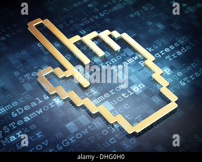 3d golden mouse pointer Stock Photo - Alamy