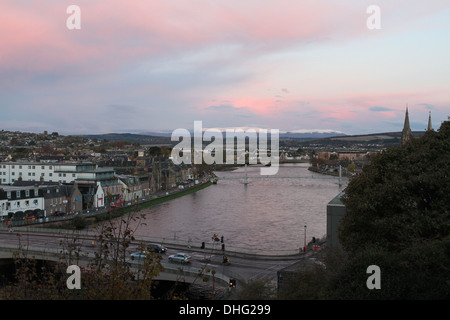 Ben Wyvis and River Ness Inverness Scotland November 2013 Stock Photo ...