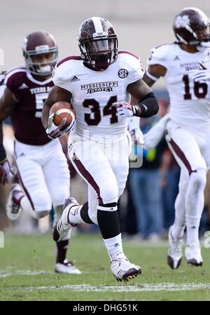 College Station, TX, USA. 9th Nov, 2013. Mississippi State Bulldogs ...