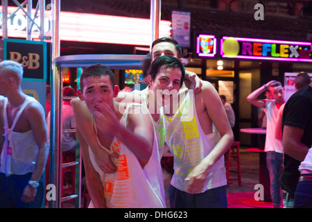 British young nightlife at BCM disco in Magaluf Mallorca Balearic ...
