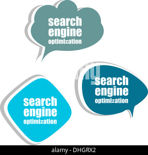search engine optimization. Set of stickers, labels, tags. Business ...