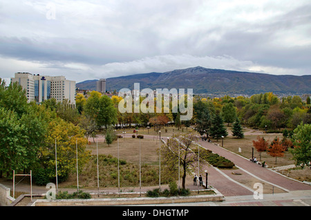 Landscape view of the Vitosha Mountain from the south of Sofia ...