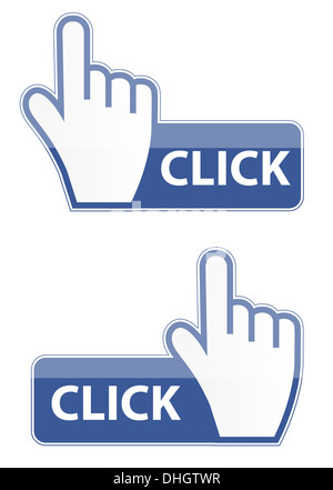 Vector illustration mouse click button network browser Stock Photo - Alamy