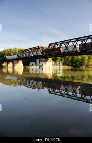 Railroad Bridge over the Wabash River, West Lafayette, Indiana Stock ...