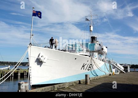HMCS Sackville (K181) moored along the pier at the Maritime Museum of ...