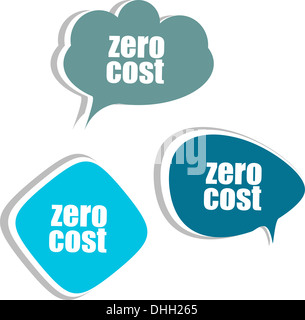 zero cost. Set of stickers, labels, tags. Business banners, Template ...