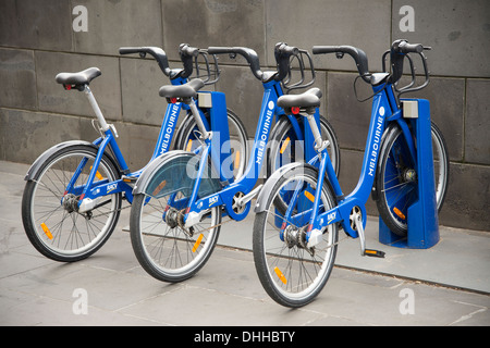 Public shared bicycle system in melbourne australia Stock Photo - Alamy
