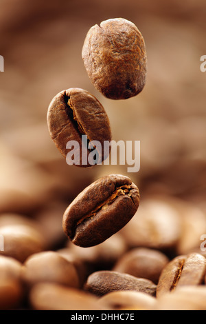 dark roast coffee bean on wooden board Stock Photo - Alamy