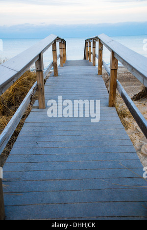 Cape Cod Boardwalk in Winter Stock Photo - Alamy