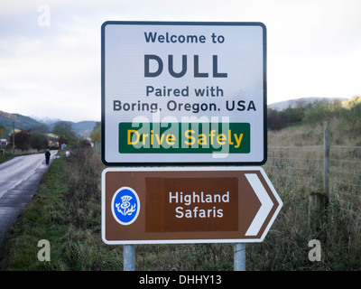 An amusing town sign, Dull paired with Boring,Oregon.Dull is town near ...
