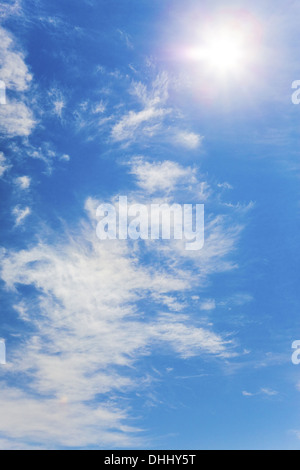 Bright azure sky with clouds Stock Photo - Alamy