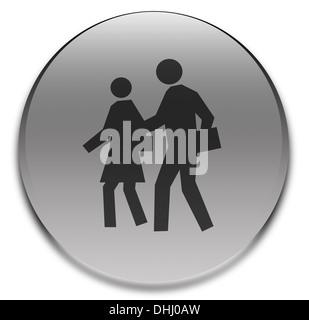 Sign for walking or cross road by human Stock Photo - Alamy