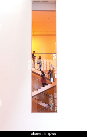 Visitors walking down the stairs,The Museum of Modern Art ( MoMA ) New ...
