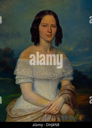 Portrait of Sarah Losh. Church of Saint Mary. Wreay, Cumbria, England ...