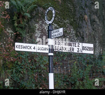 Keswick road sign Stock Photo - Alamy