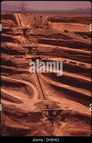 The Anaconda Company's Twin Buttes Mine, located 1,100 feet deep, with ...