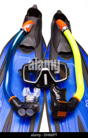 Flippers, mask, tubes for Snorkeling Stock Photo - Alamy