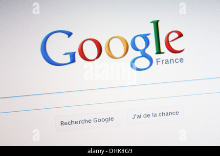 French website and search engine for google france, search field ...