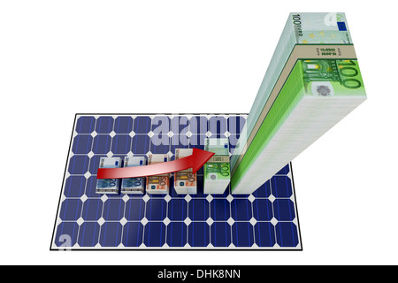 Solar Panel - Bar graphs made from Dollar banknotes Stock Photo - Alamy