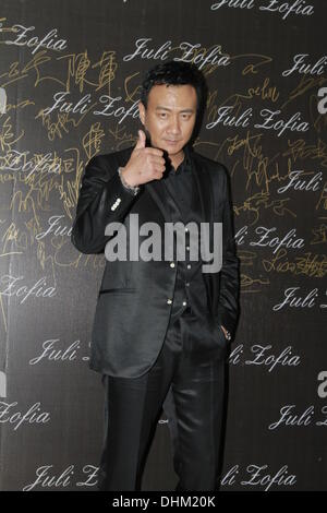 Hong Kong, China, 11 Jun 2022, Bamboo scaffoldings are held together with yellow plastic binders ...