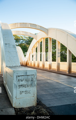 Anahulu bridge also called rainbow bridge in Haleiwa, Hawaii Stock ...